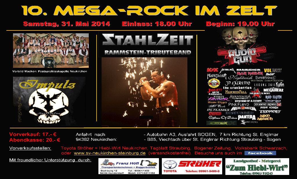 Mega Rock im Zelt in Neukirchen - SV Neukirchen - Steinburg
